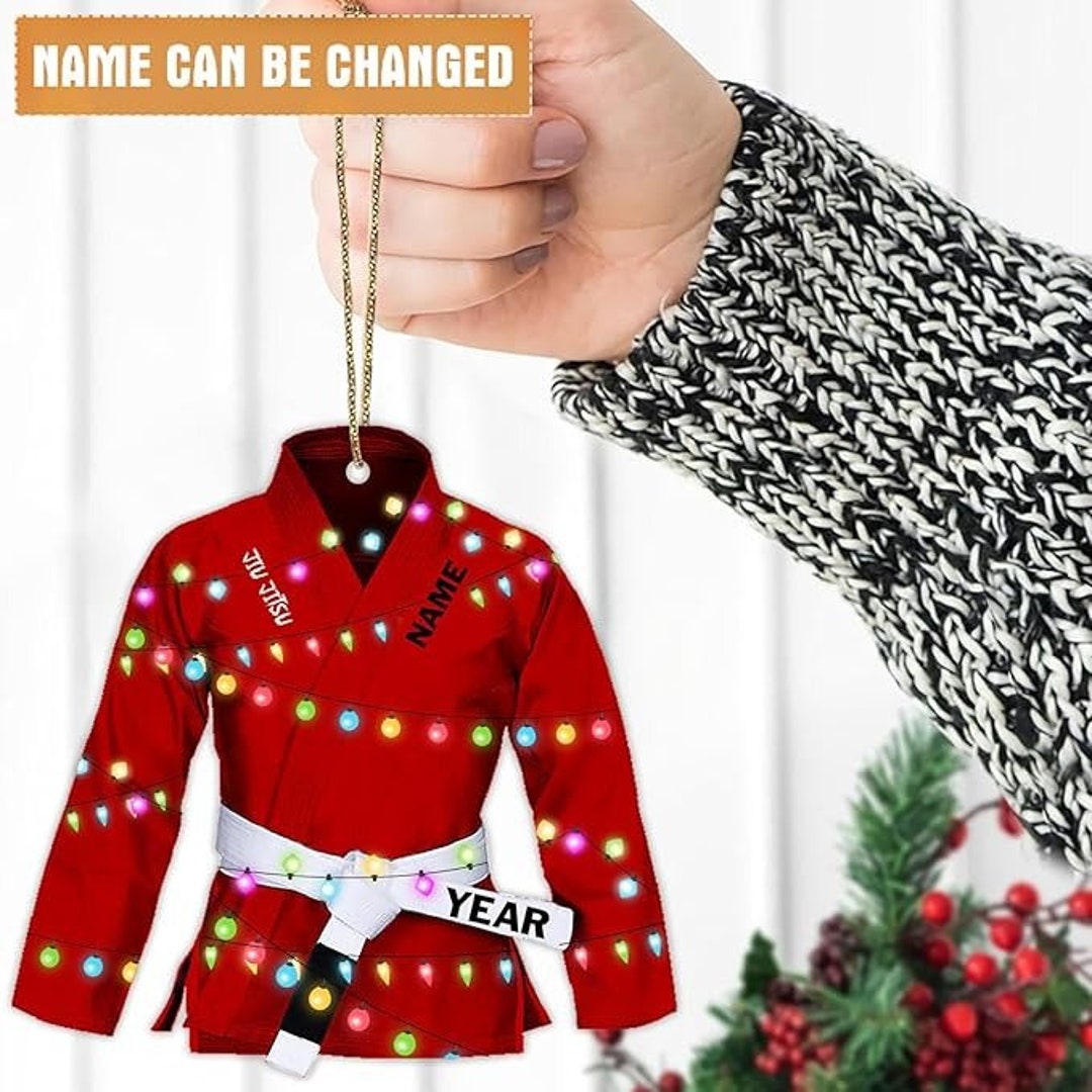 Custom Jiu Jitsu Uniform Ornament,personalized BJJ Ornament,custom Belt ...