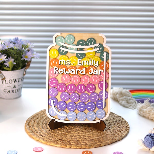 Magnetic Reward Jar Smiley Faces - Etsy