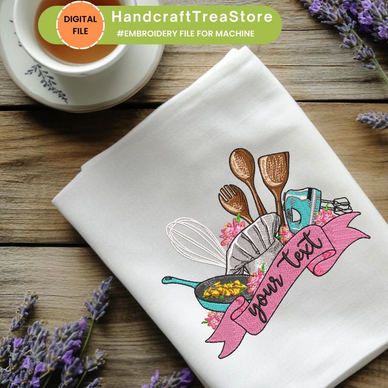 Split Kitchen Embroidery Designs - Chef & Baking Art - Instant Download ...