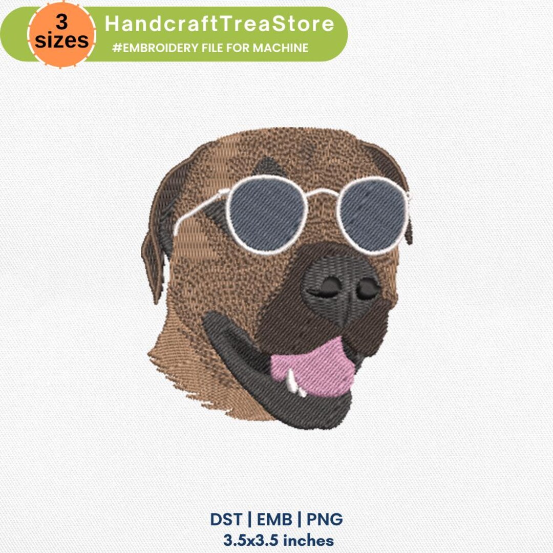 Boxer Dog Digitized Machine Embroidery Design, Cute Dog Embroidery ...