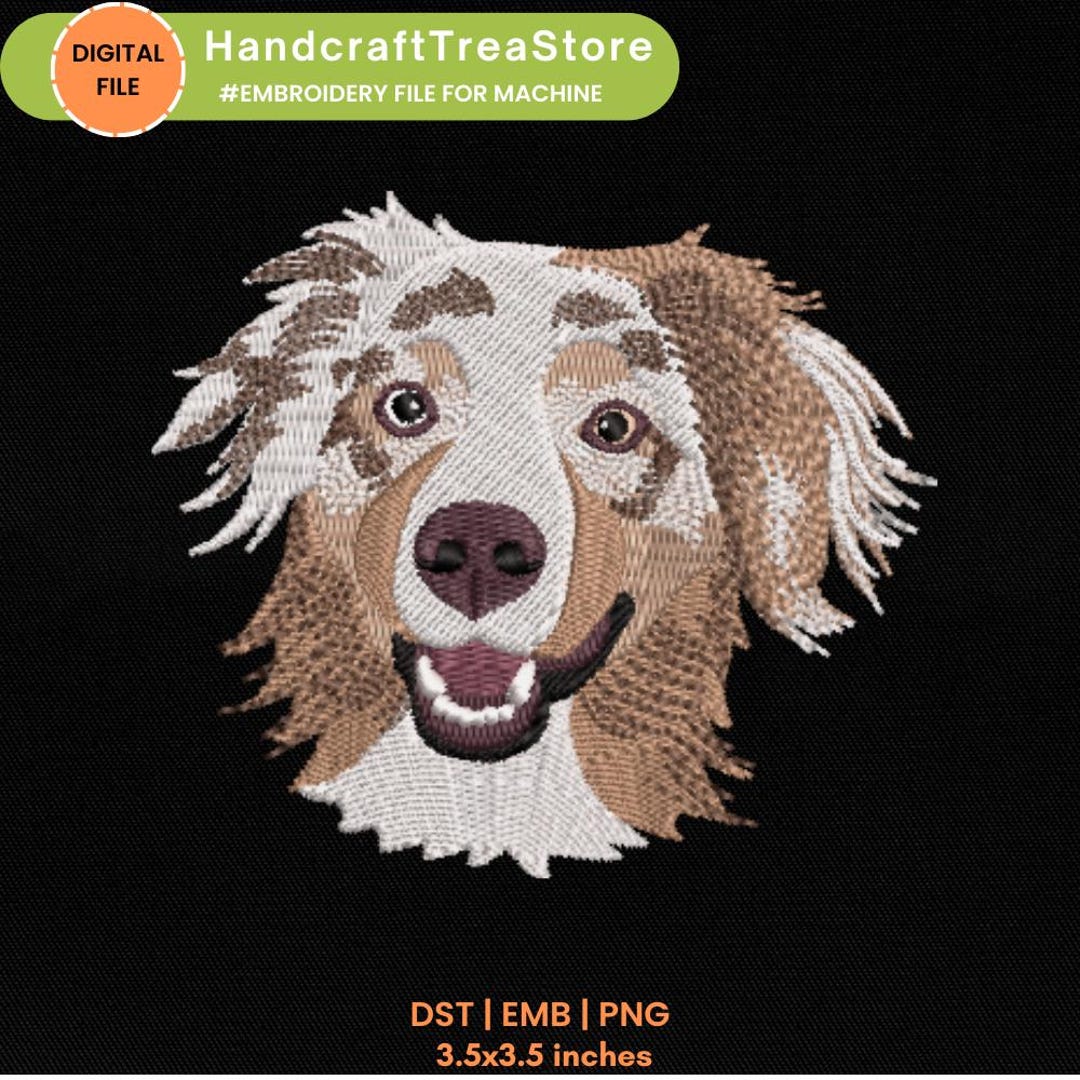 Border Colie Embroidery Design, Cute Dog Embroidery Design, Animal ...