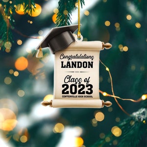 Graduation Ornament 2023 Custom High School Graduation Ornament College ...