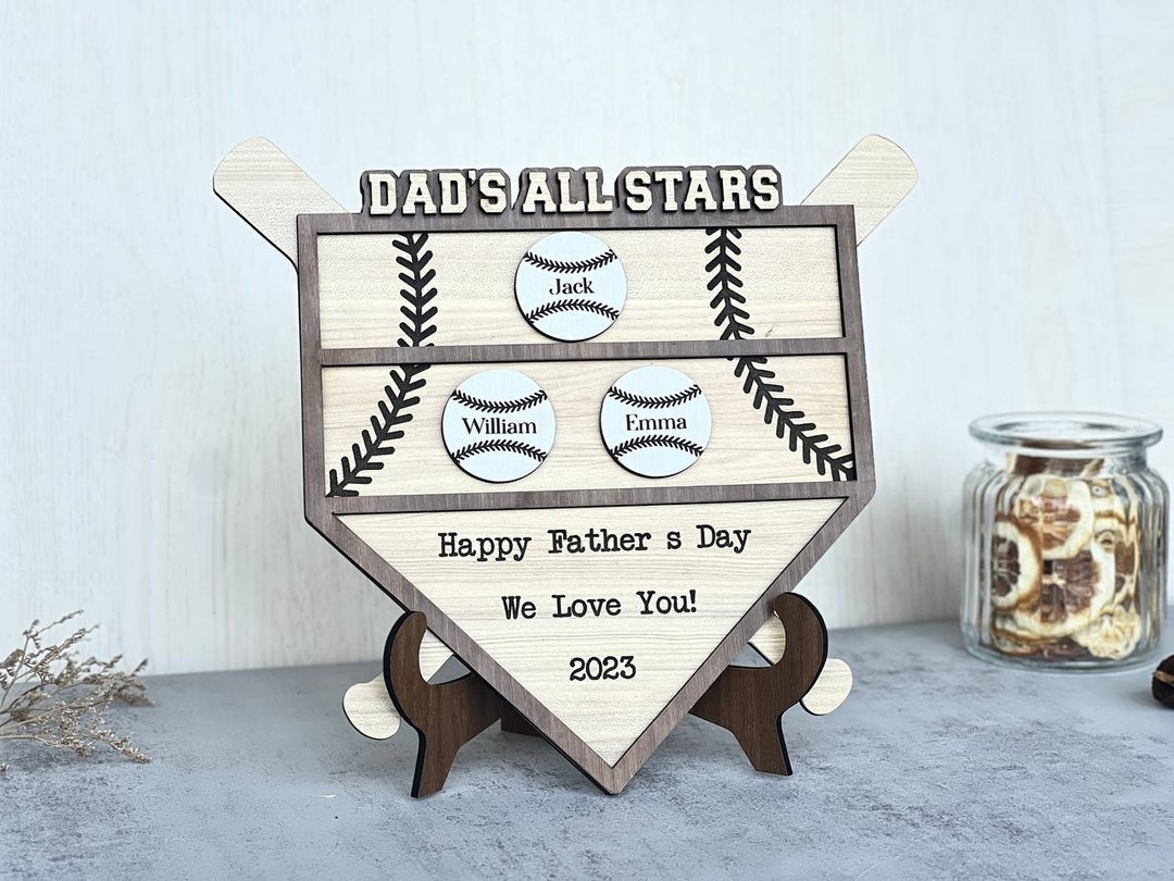 Personalized Baseball Bat Sign, Fathers Day Gift for Dad, Baseball ...
