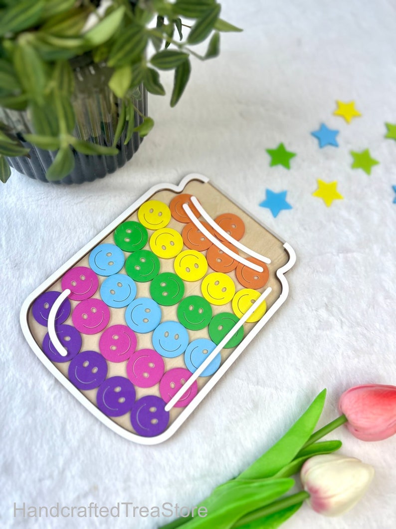 Personalized Magnetic Reward Jar Classroom Behavior, Custom Smiley Face ...