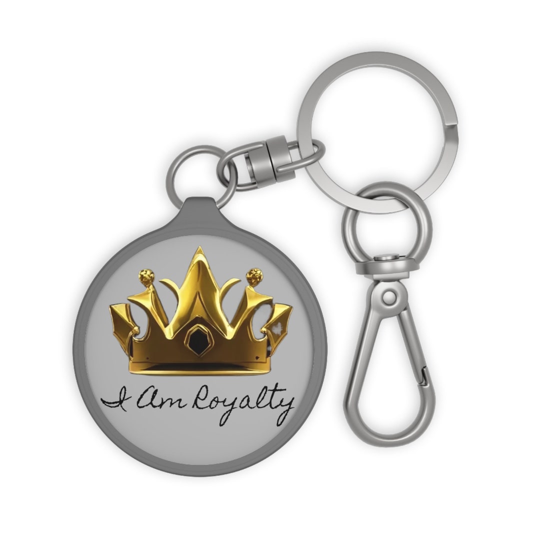Royal Crown Keyring Tag - I Am Royalty (light Gray) - Etsy