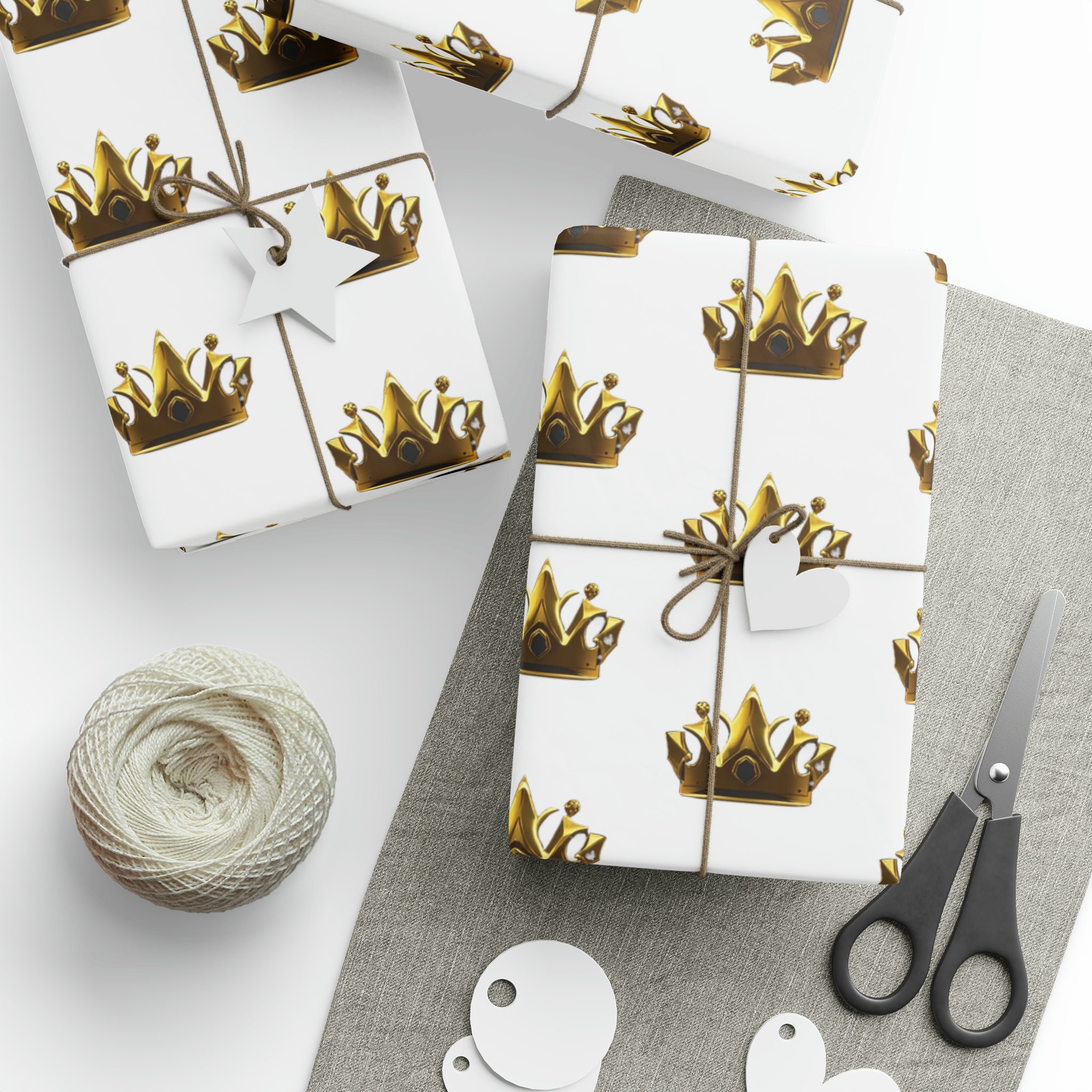 Royal Crown Wrapping Paper White - Etsy