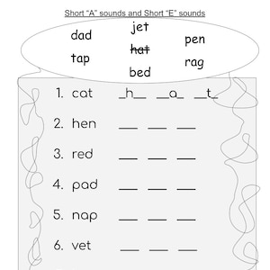 Phonics Matching End Sounds: Short Vowels - Etsy Canada