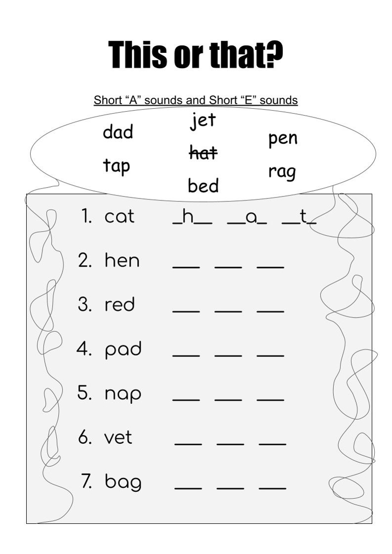 Phonics Matching End Sounds: Short Vowels - Etsy Canada