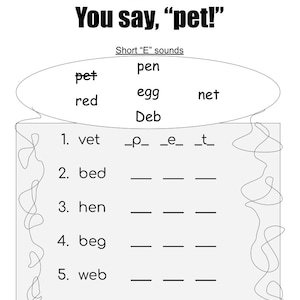 Phonics Matching End Sounds: Short Vowels - Etsy