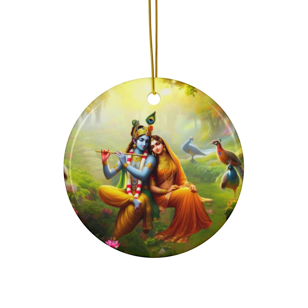 Radha Krishna Ceramic Ornament,radha Krishna Gift,spiritualgift,gift ...