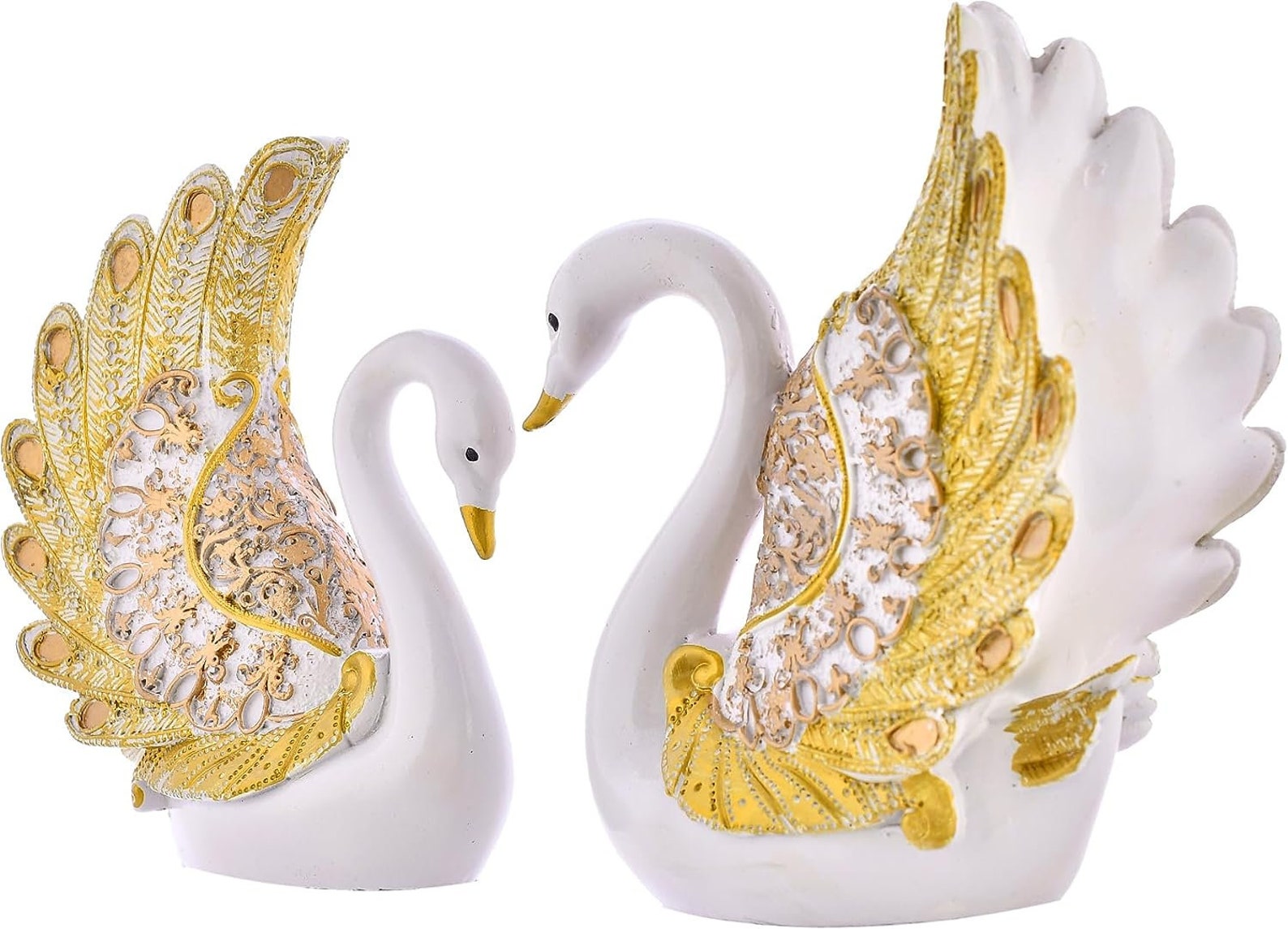 Swan Pair Feather Design Sculpture for Home Decor Showpiece - Etsy