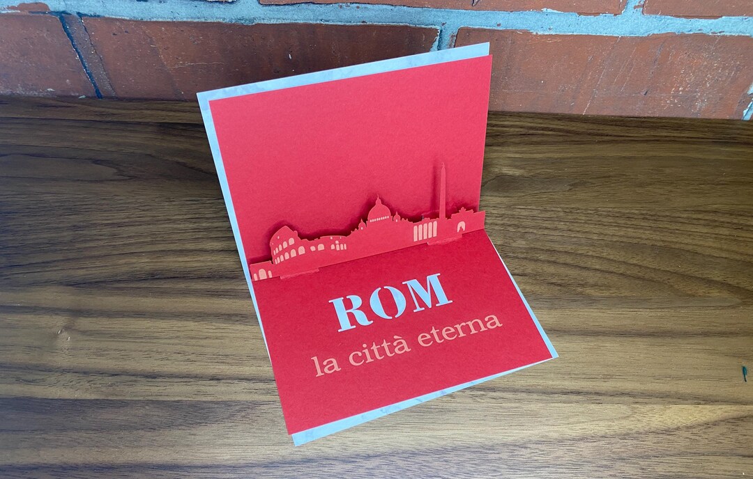 Folding Card Rome 3D Skyline Various Cities Gift Card / Travel Voucher ...