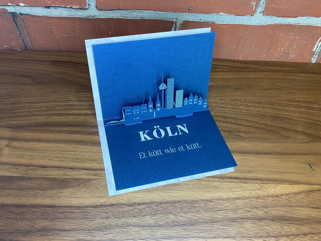 Folding Card Cologne 3D Skyline Various Cities Gift Card / Travel ...