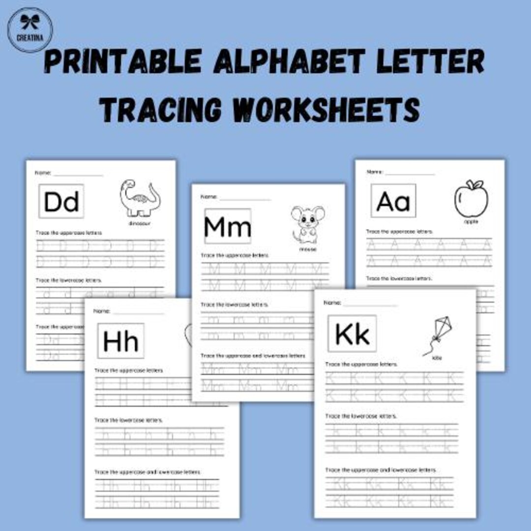Printable Alphabet Letter Tracing Worksheets | Handwriting Practice for ...