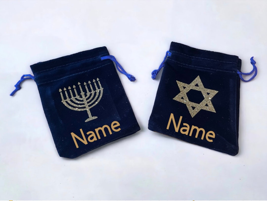 Personalised Hanukkah Gelt Bag / Chanukah Gelt Bag 10cm X 13cm - Etsy UK