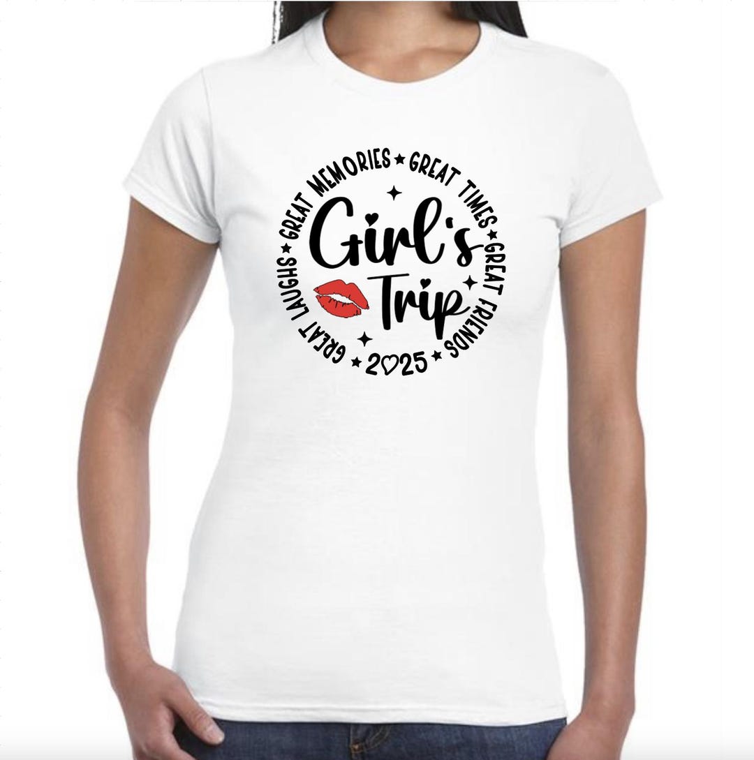 Custom Iron-on Decal for Girls Trip | DIY Girls Trip T-shirt Design ...