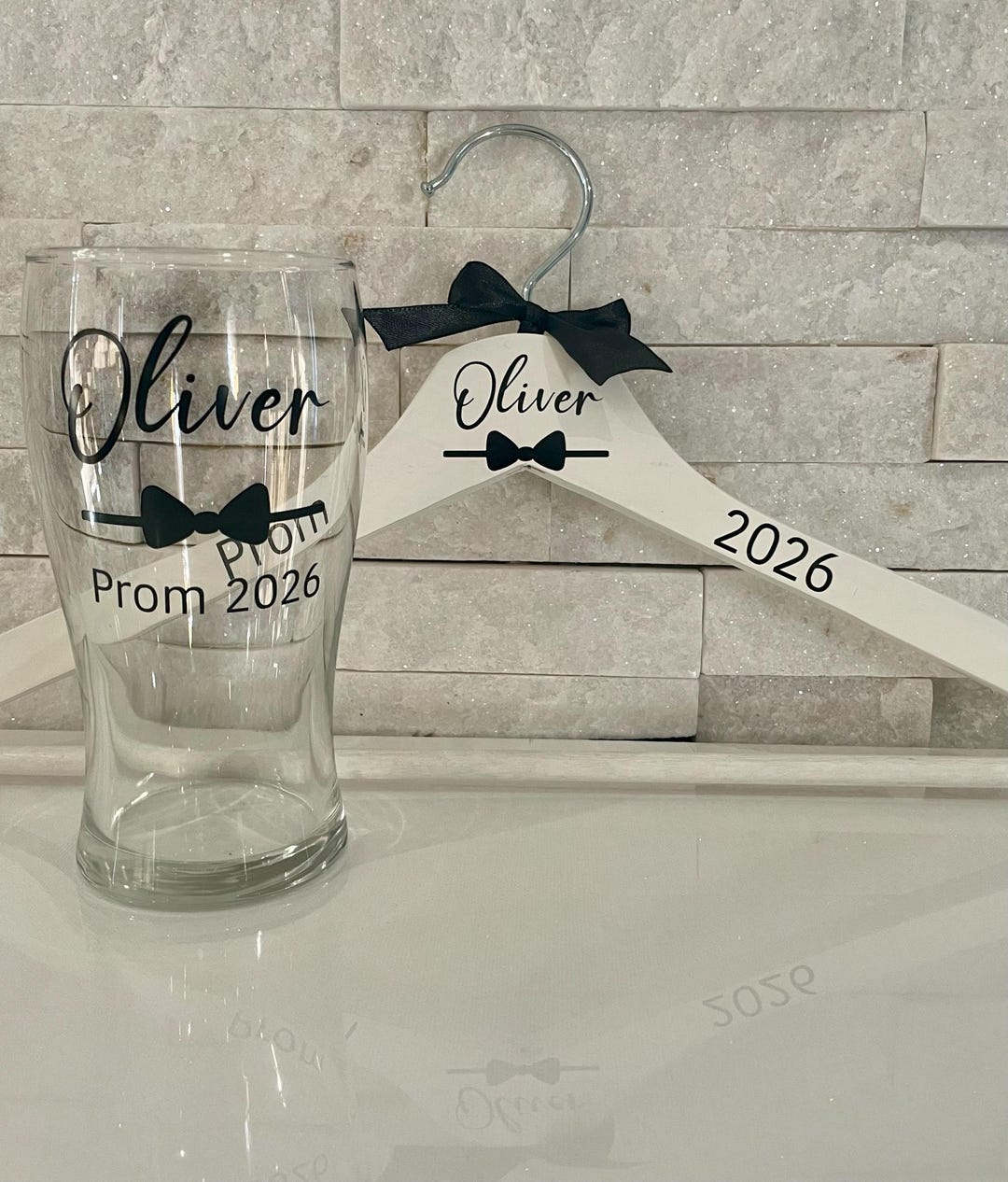 Personalised Boys Prom Set 2026 | Custom Prom Hanger & Pint Glass ...
