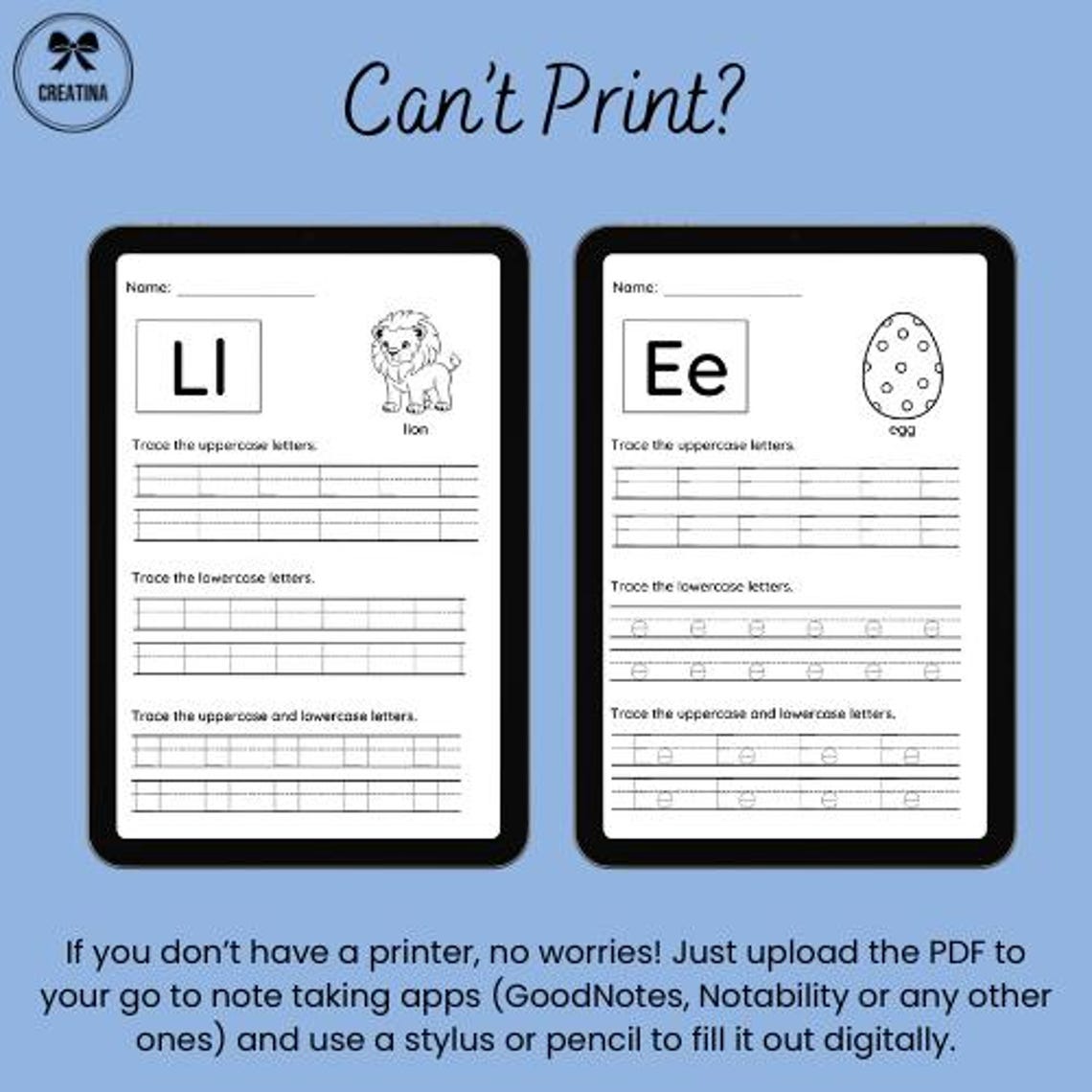 Printable Alphabet Letter Tracing Worksheets | Handwriting Practice for ...