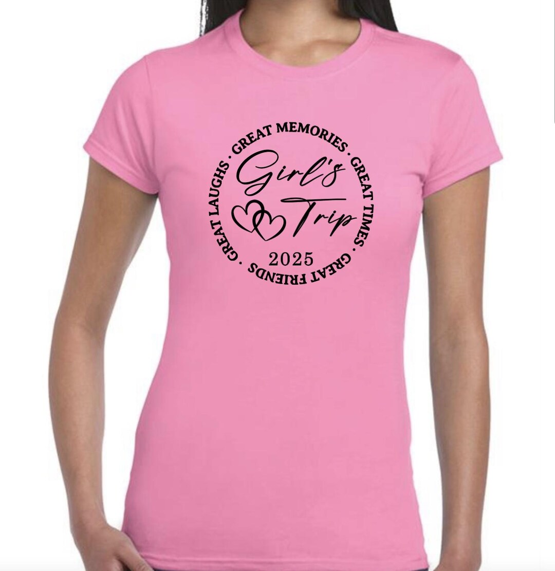 Custom Iron-on Decal for Girls Trip | Perfect for Group Travel Shirts ...