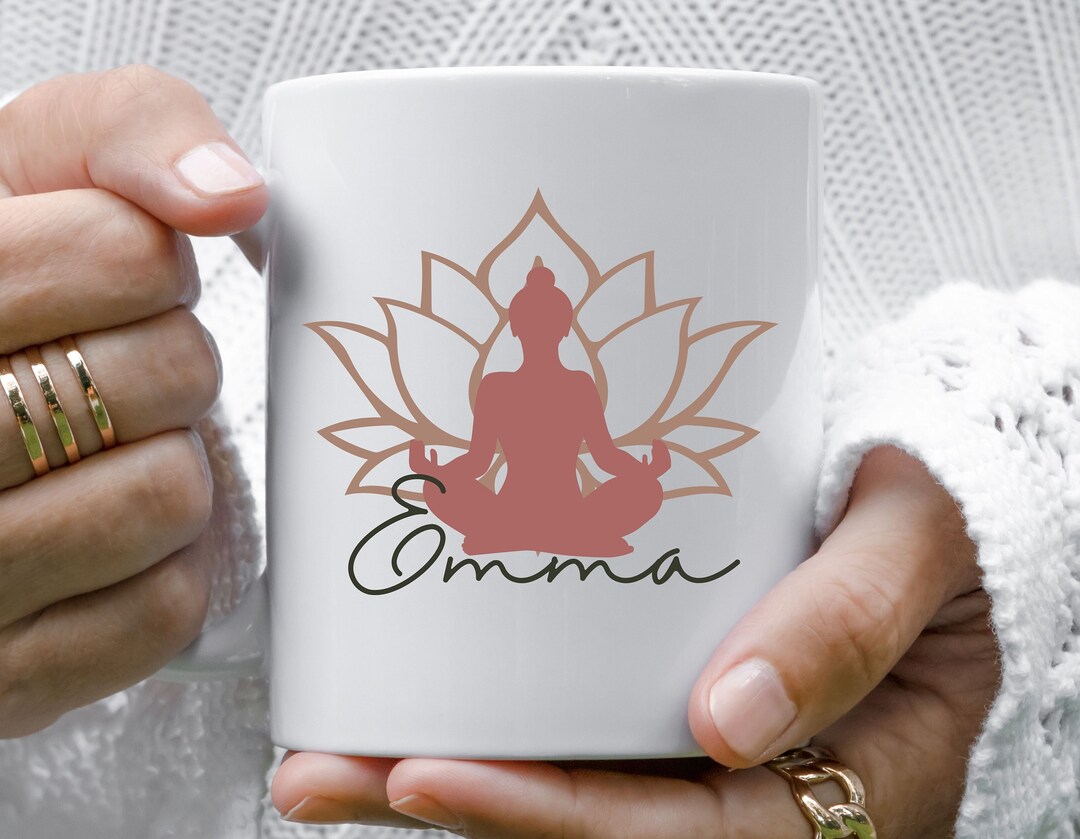 Yoga Mug, Yoga Gift With Name, Om Mugs, Yoga Teacher, Yogaholic ...