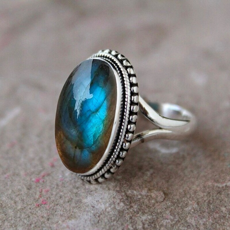 Labradorite Ring - Etsy