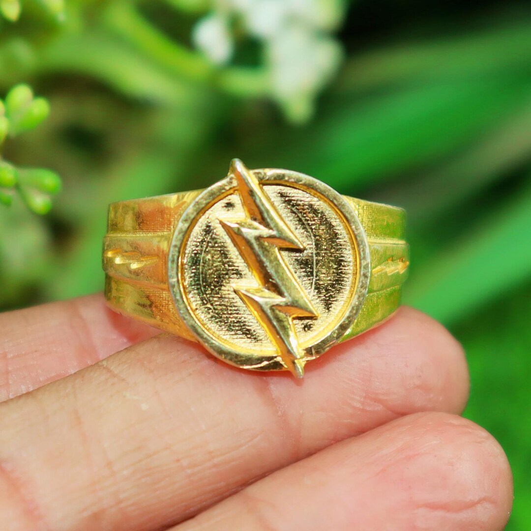Thunder Copper Flash Ring: 925 Silver Band, Boho Gift - Etsy
