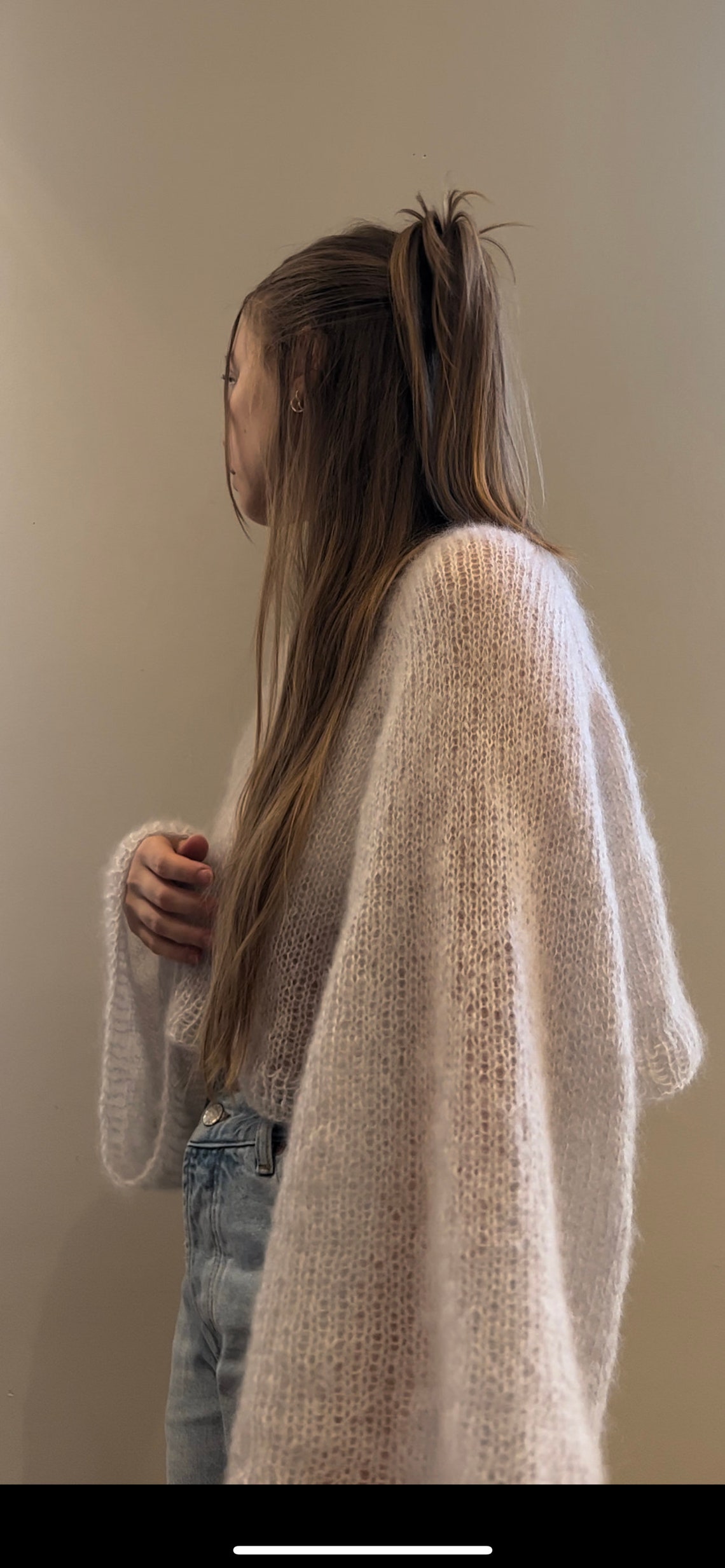 Cropped Knit Mohair Silk Sweater Knitting Pattern Sweater Pattern ...