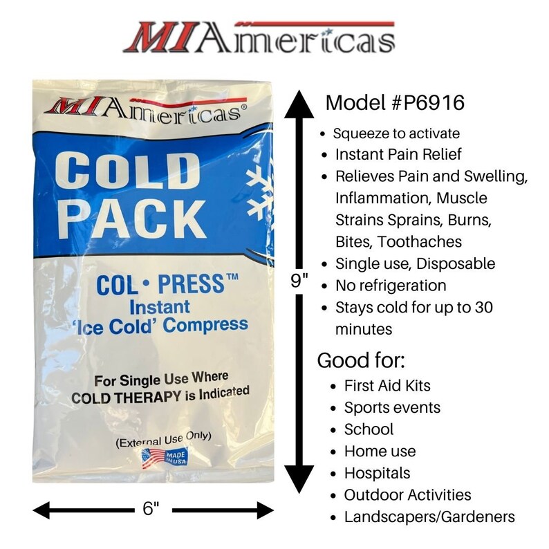 COL-PRESS Instant Cold Ice Pack Single Use. Ice Cold Compression ...