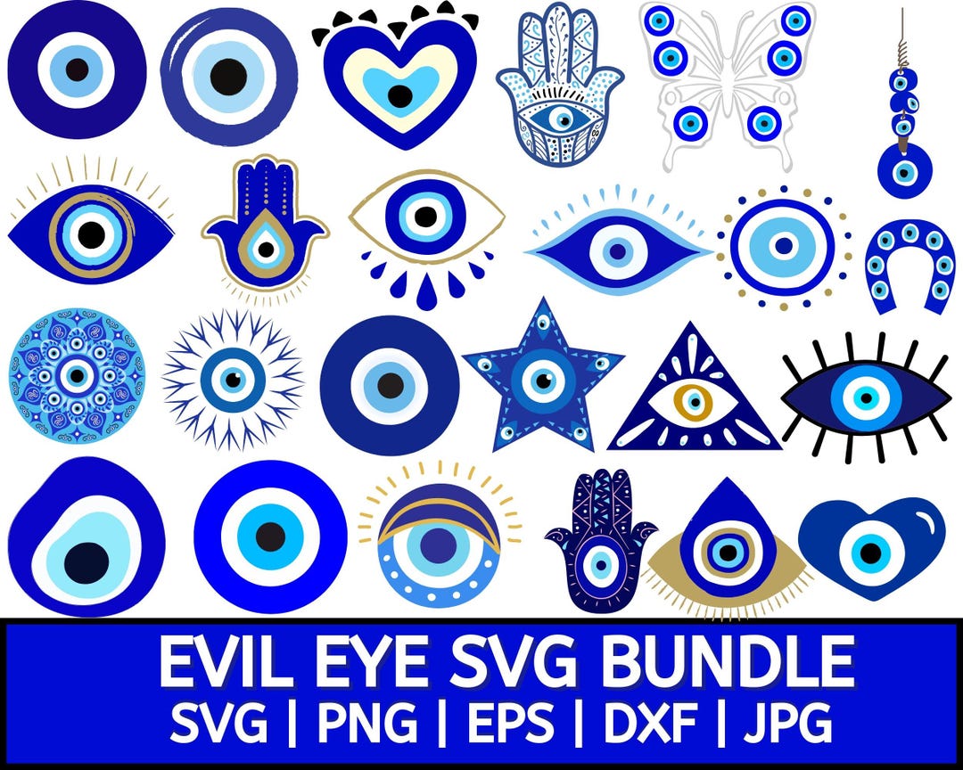 Evil Eye Svg Bundle, Turkish Eye Svg, Evil Eye Protection Svg, Humsa Svg, Hamsa Hand Svg, Cricut ...