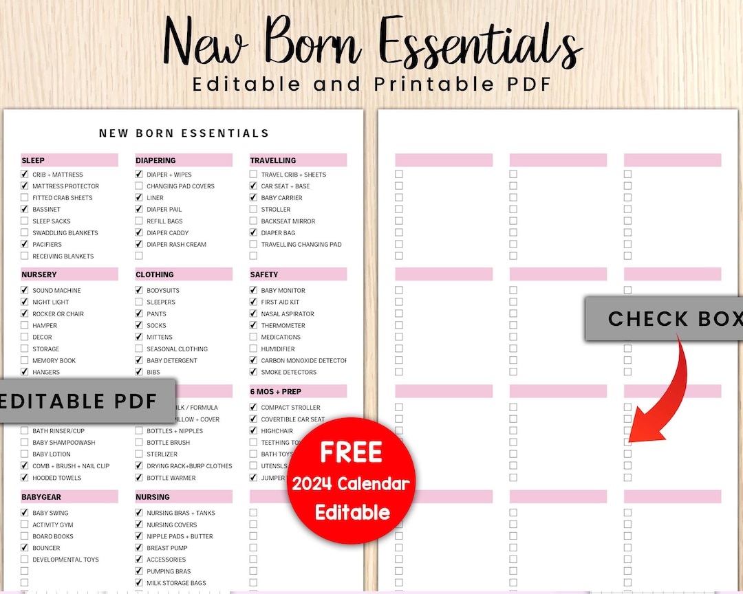 New Born Essentials, Newborn Essentials Checklist, First Baby List, New ...