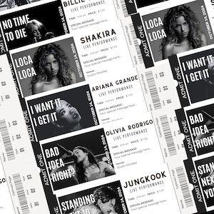 Editable Concert Ticket Canva Template, DIY Concert Ticket, Printable ...