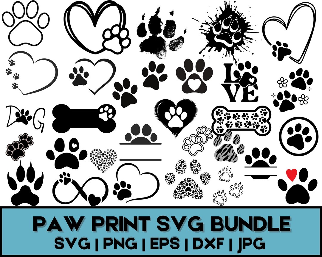 Paw Print Svg, Dog Paw SVG, Dog Svg, Paw Svg, Animal Paw Svg, Cat Paw ...