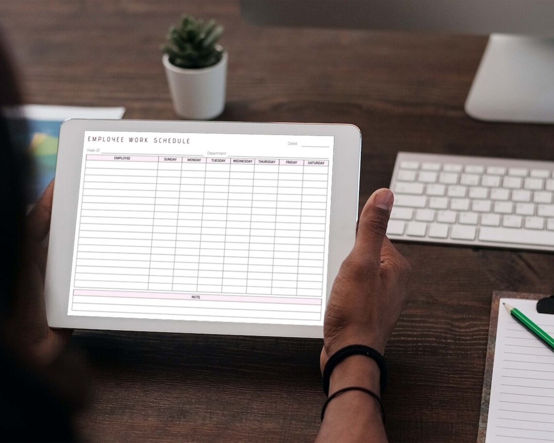 Employee Work Schedule Editable, Employee Work Schedule Template ...