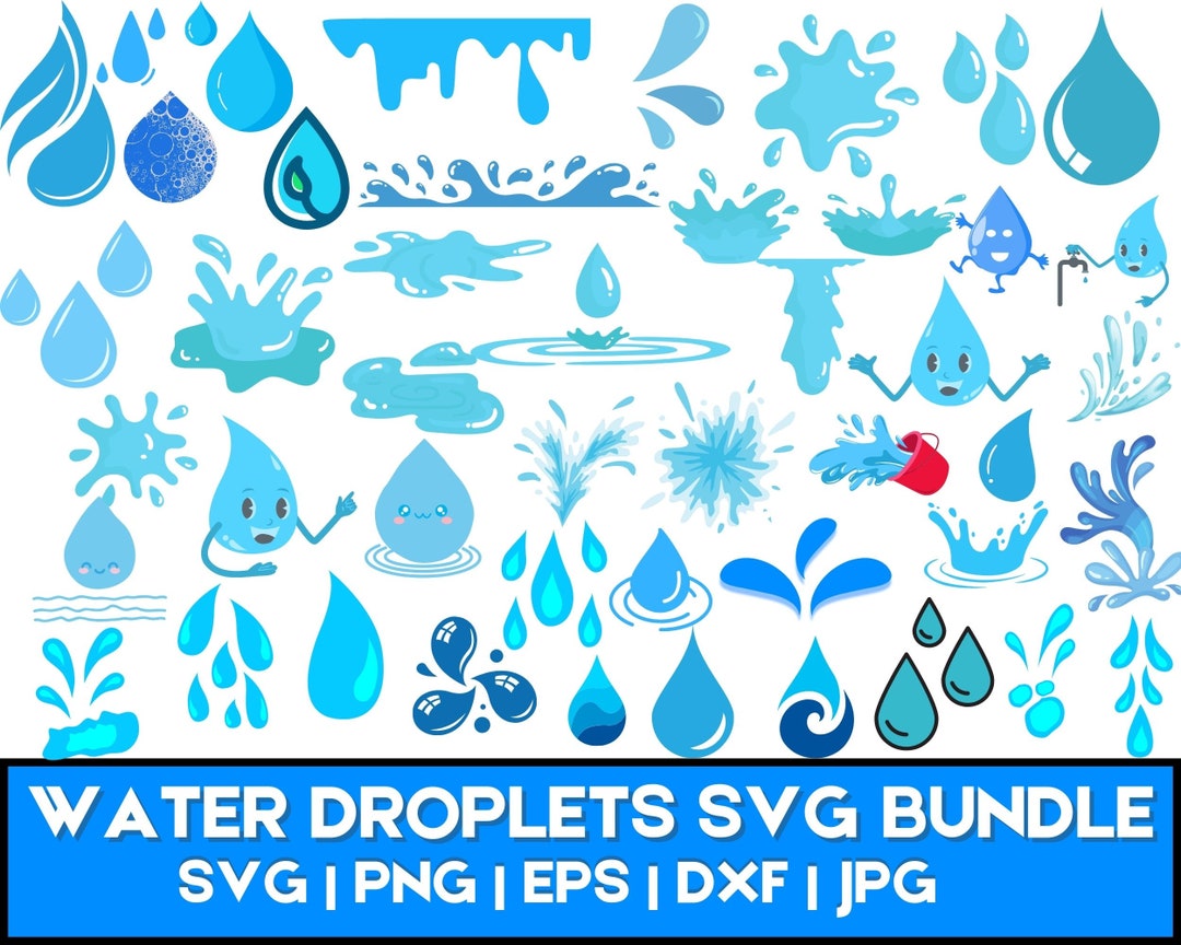 Water Drops Svg Splash Svg Water Svg Rain Drops Svg Raining Svg Rain ...