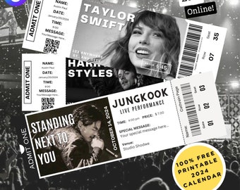 Editable Concert Ticket Canva Template, DIY Concert Ticket, Printable ...