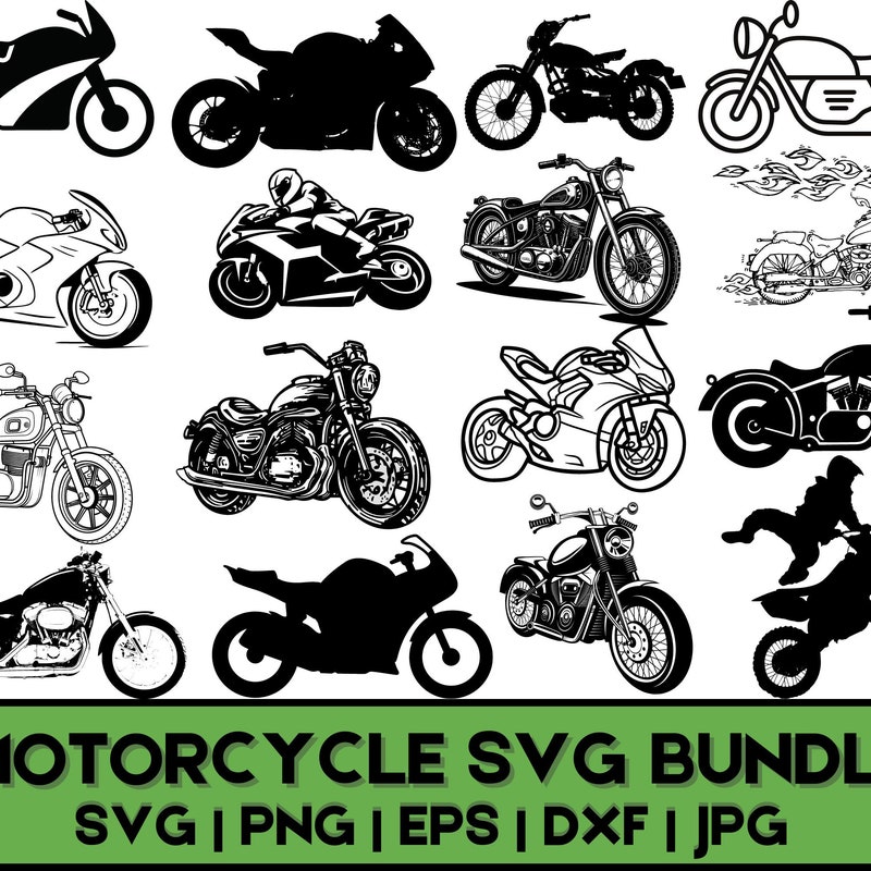 Motorcycle Svg - Etsy