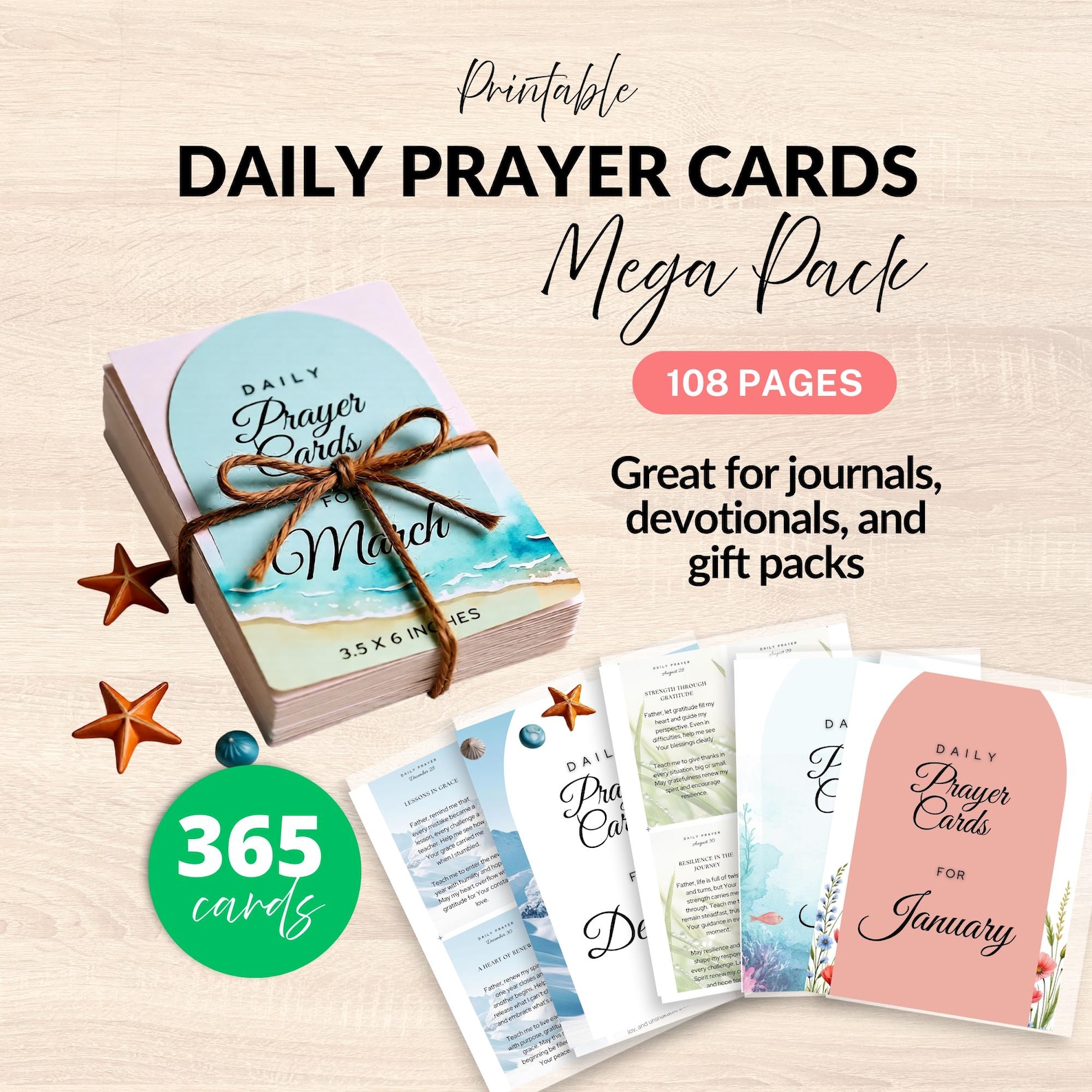 365 Daily Prayer Cards Mega Pack • Bible Inspiration• | Faith ...