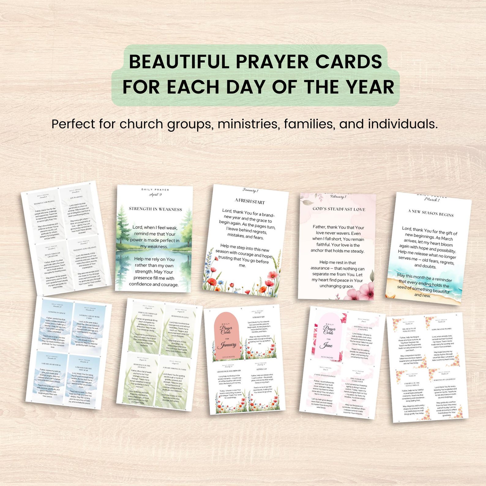 365 Daily Prayer Cards Mega Pack • Bible Inspiration• | Faith ...
