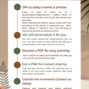 Printable Baby's First Year Milestone Board Template 1st - Etsy