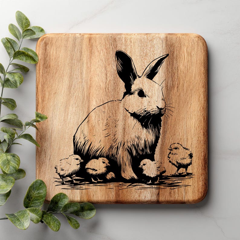 Easter Bunny SVG Laser Engraving Files Bundle | 3D Illusion Cutting ...