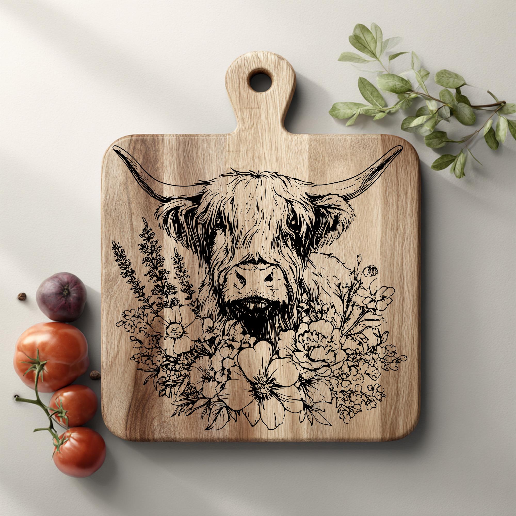 Cottagecore Charcuterie Board SVG, Cutting Board Digital File, Cheese ...