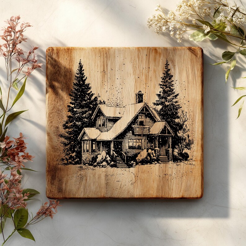 Cottagecore Cutting Board 3D Illusion Laser Engraving File, Charcuterie ...