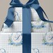 Blue Watercolor Shells Wrapping Paper Elelgant Blue Wrapping Paper Luxury Vintage Wrapping Paper ...