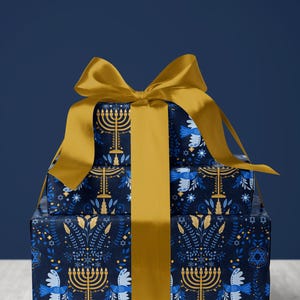 Hanukkah Gift Wrapping Paper Personalized Gift Wrap Hanukkah Decoration ...