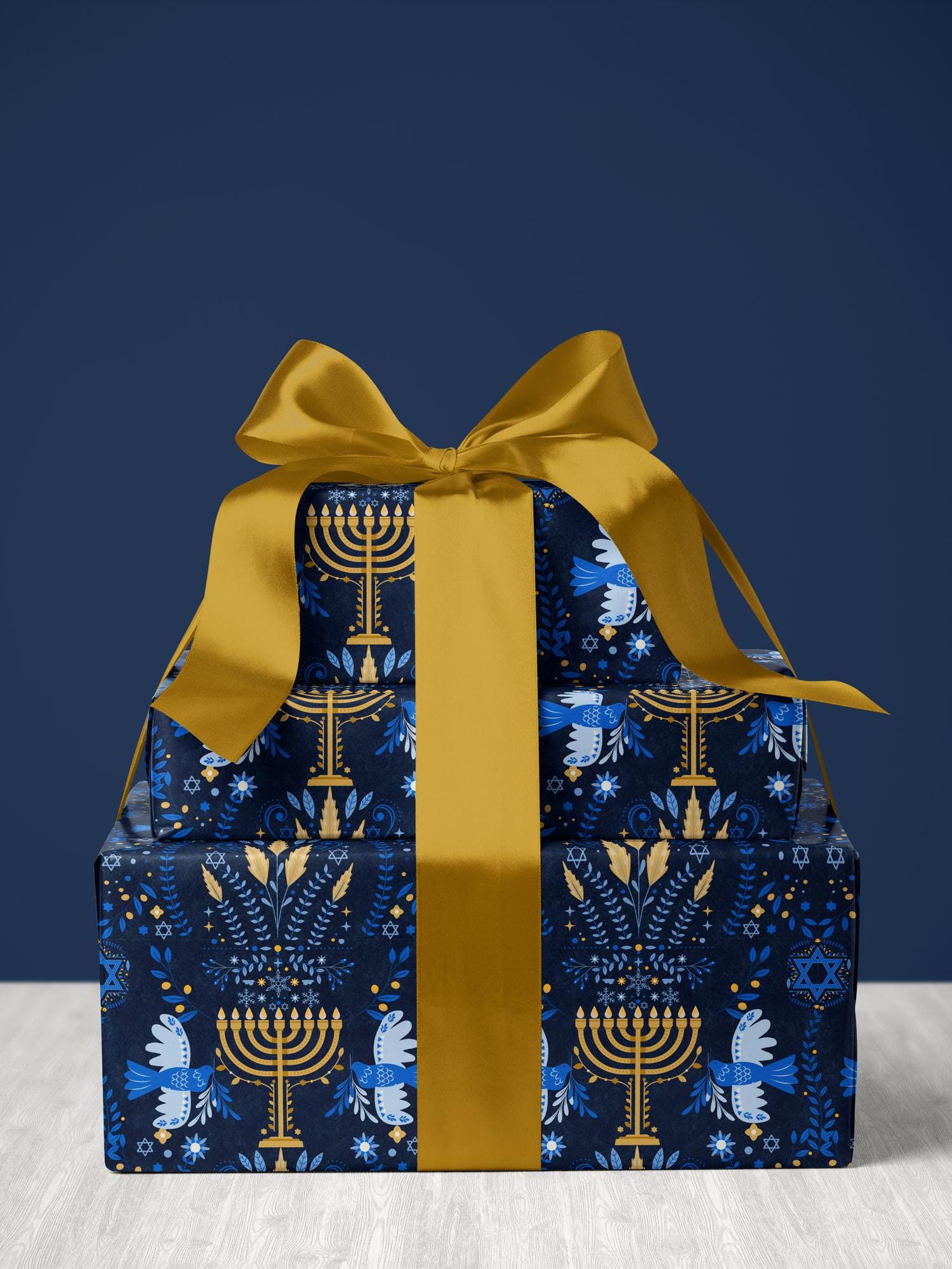 Hanukkah Gift Wrapping Paper Personalized Gift Wrap Hanukkah Decoration ...