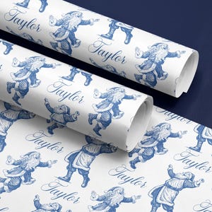 Personalized Santa Wrapping Paper Christmas Personalized Gift Wrapping ...