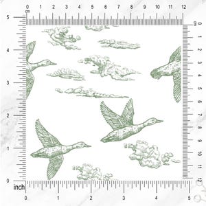 Green Toile Duck Wrapping Paper Vintage Duck Season Birthday Wrapping ...