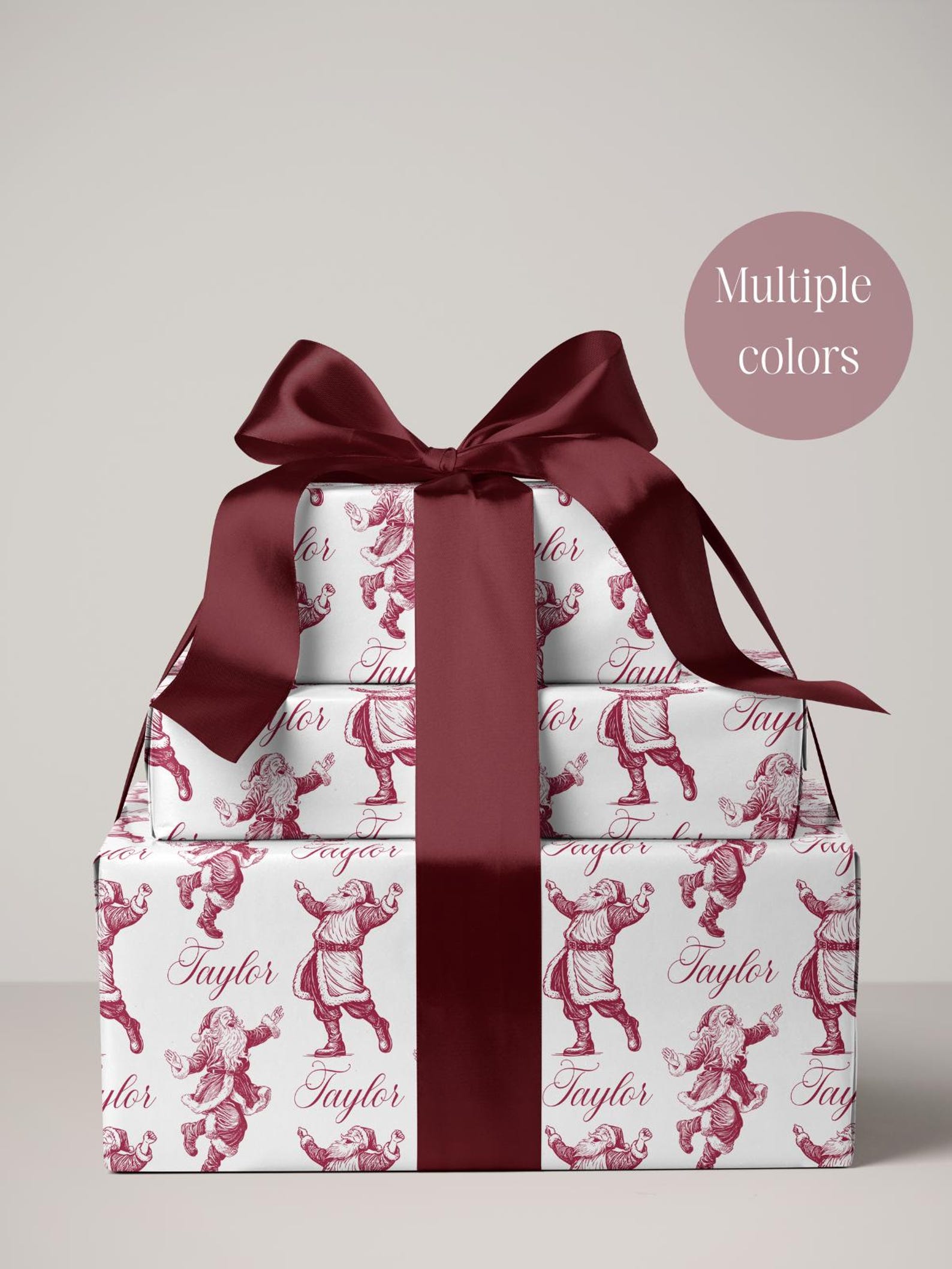 Personalized Santa Wrapping Paper Christmas Personalized Gift Wrapping ...