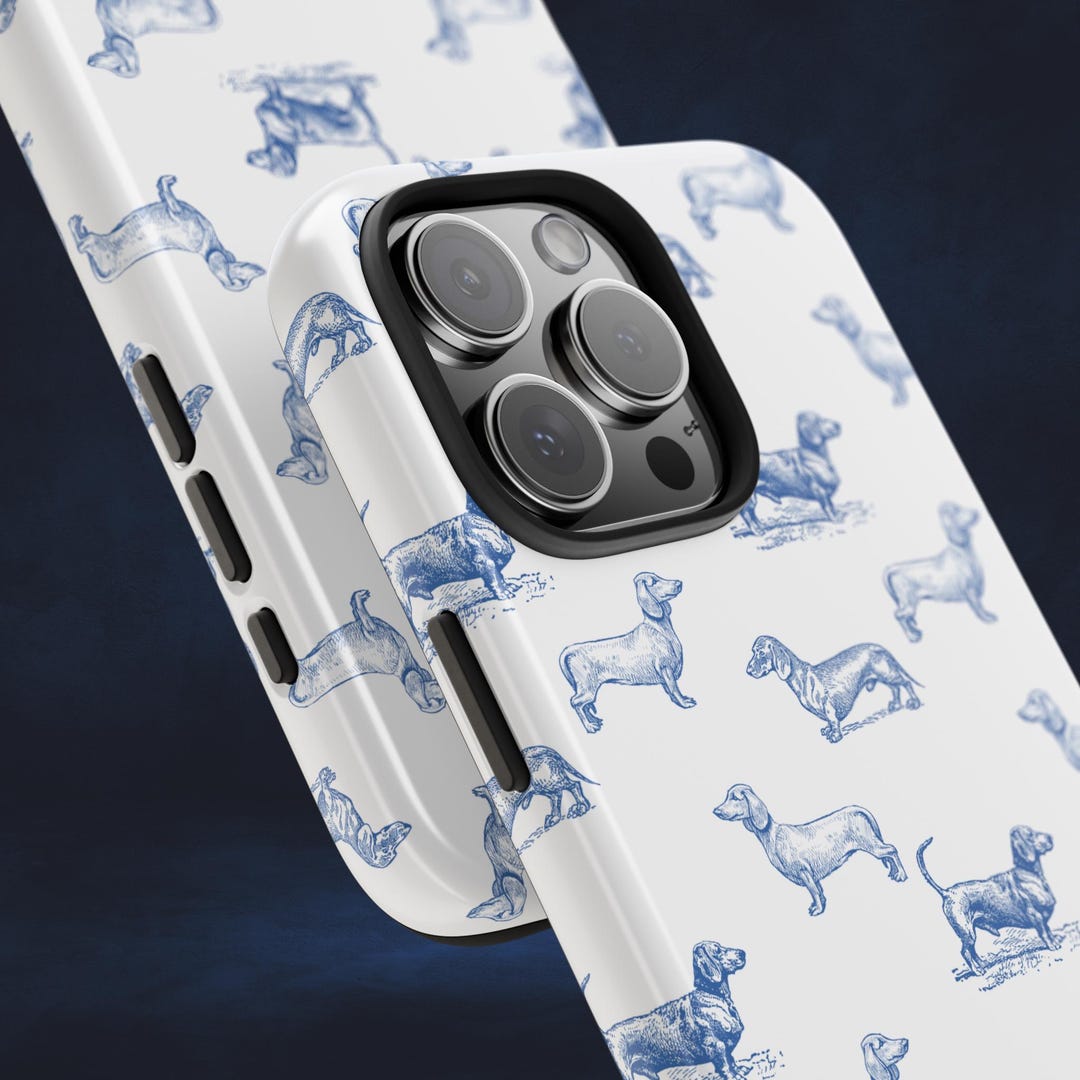 Teckel toile coque pour iPhone Wiener chien Doxie coque pour iPhone ...