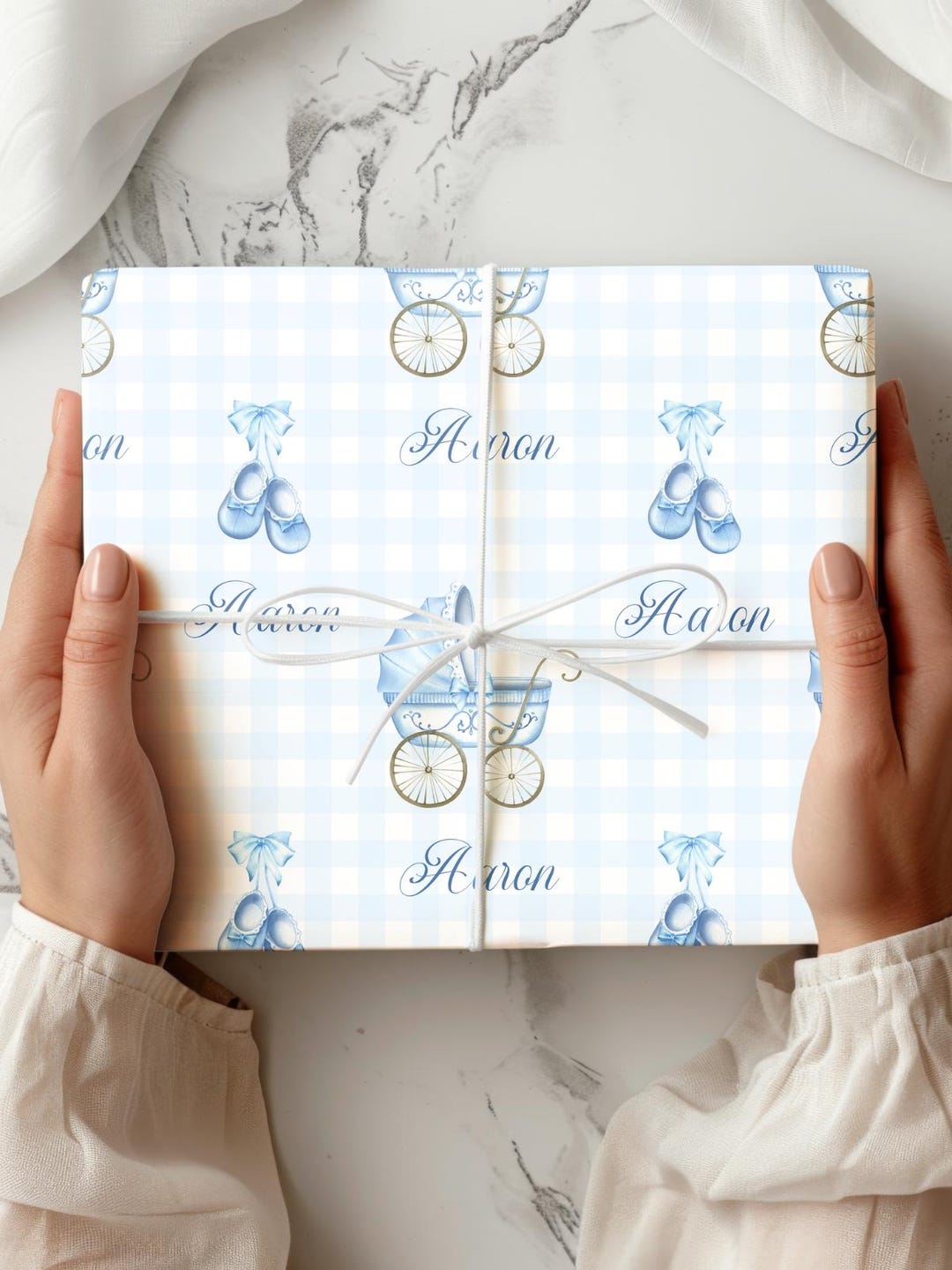 Boy Baby Shower Wrapping Paper Personalized Baby Shower Wrapping Paper ...